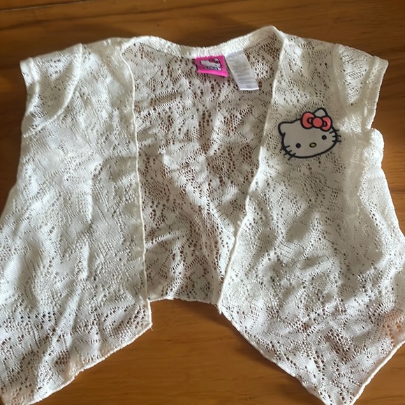 Hello Kitty | Shirts & Tops | Hello Kitty Lace Cap Sleeve Jacket | Poshmark